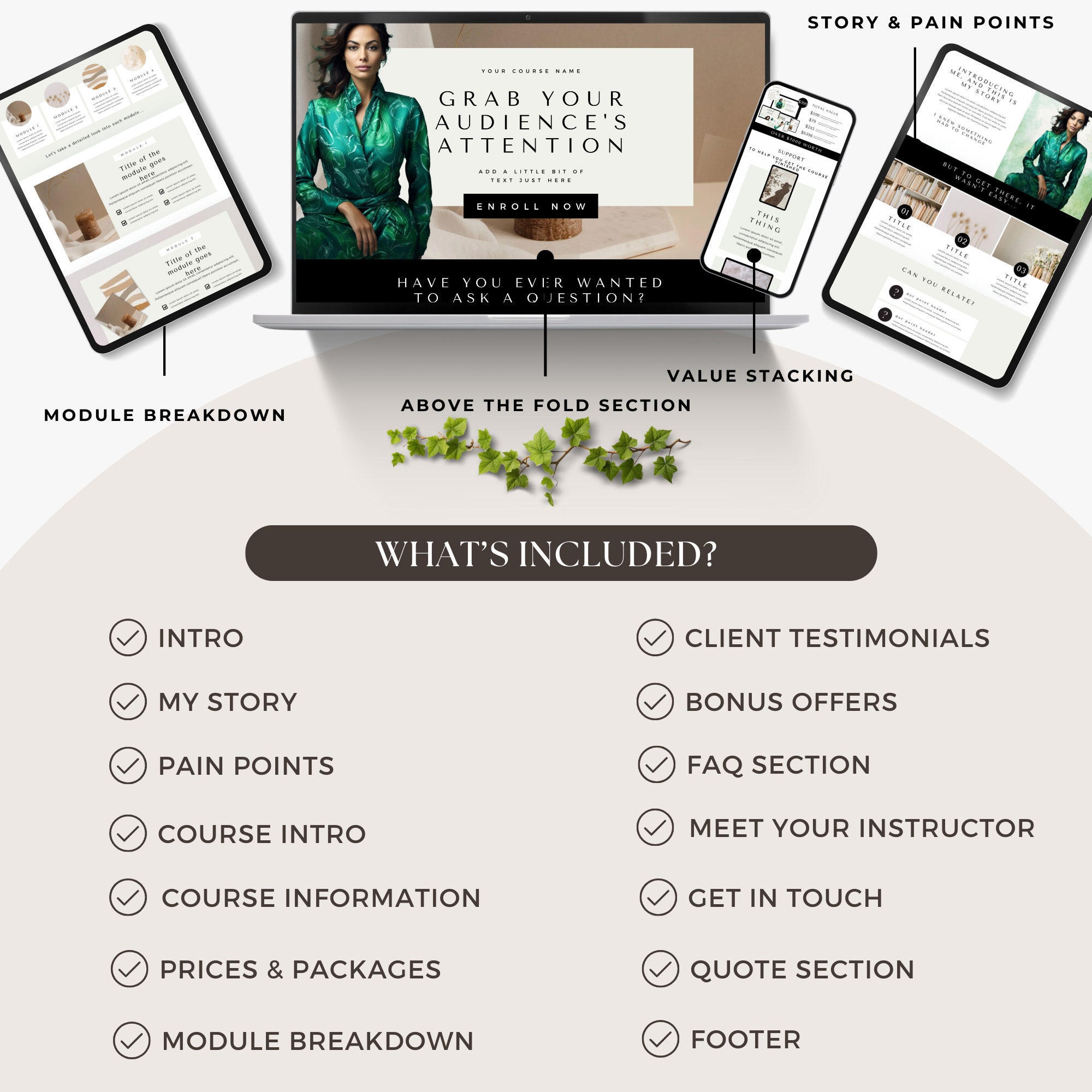 Course Sales Page Canva Template for Coaches & Course Creators ...