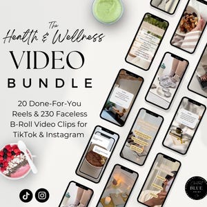 Health and Wellness Tiktok Reels | Health & Wellness Social Media Faceless Clips for Selflove ...