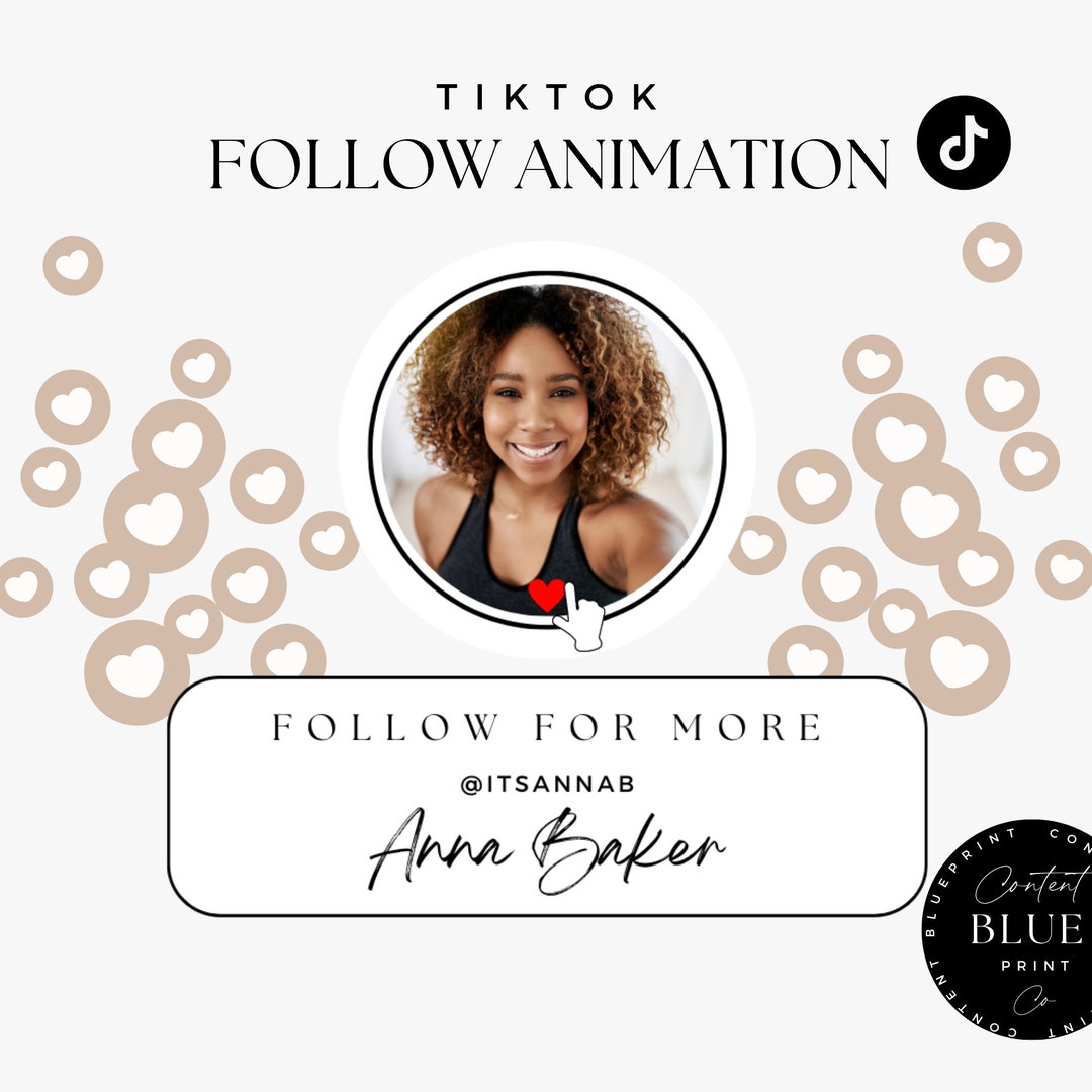Tiktok Follow Animation | Customizable in Canva | Youtube & Instagram ...