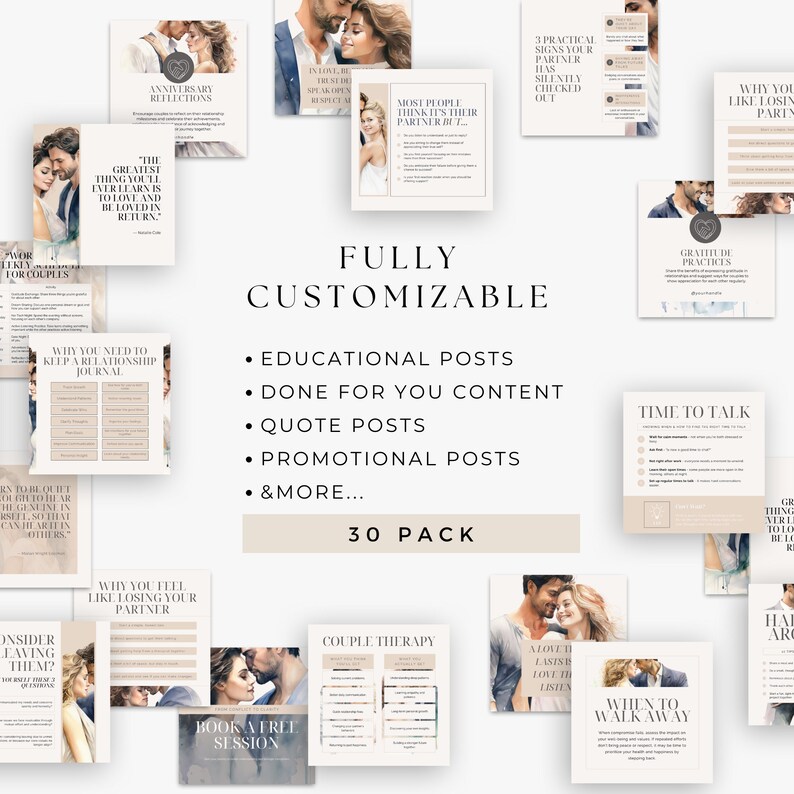 Relationship Instagram Templates | Editable Canva Social Media Posts ...