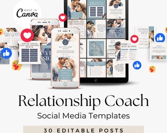 Relationship Instagram Templates | Editable Canva Social Media Posts ...