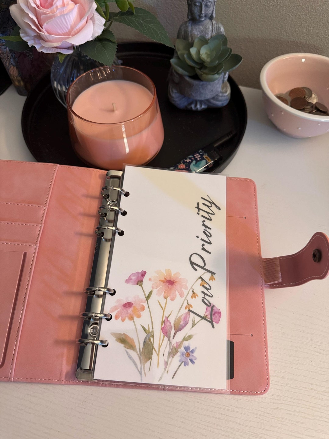 Custom Binder Dashboard - Watercolor Florals - A6 - Etsy