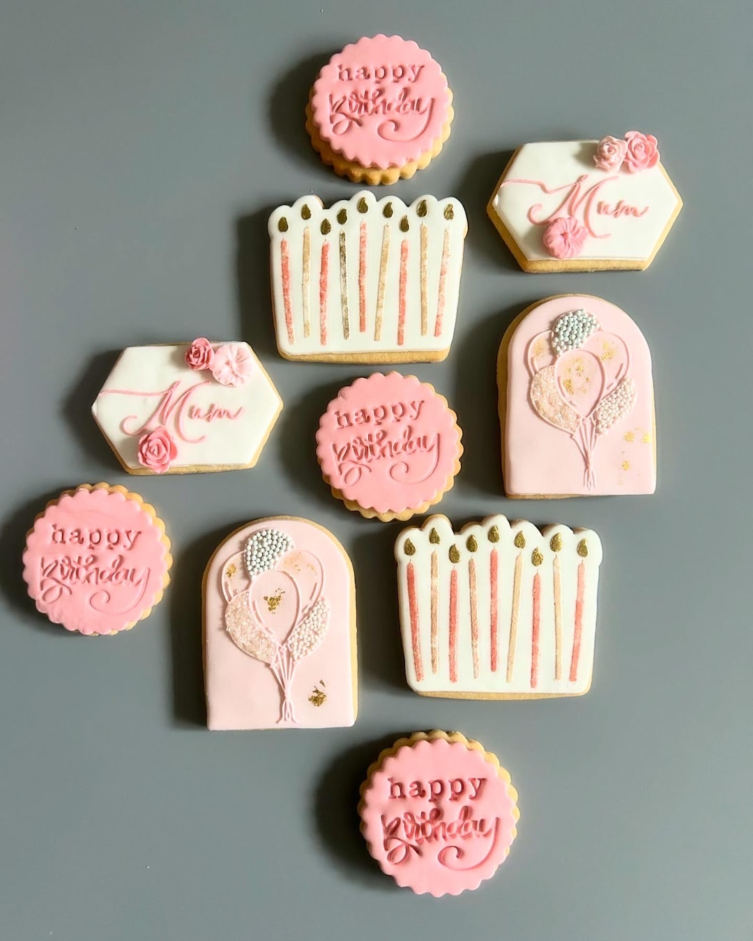Made to Order Happy Birthday Mum Sugar Cookies - Etsy