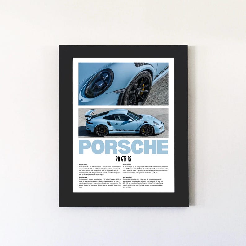 Porsche 911 GT3 RS Poster - Etsy