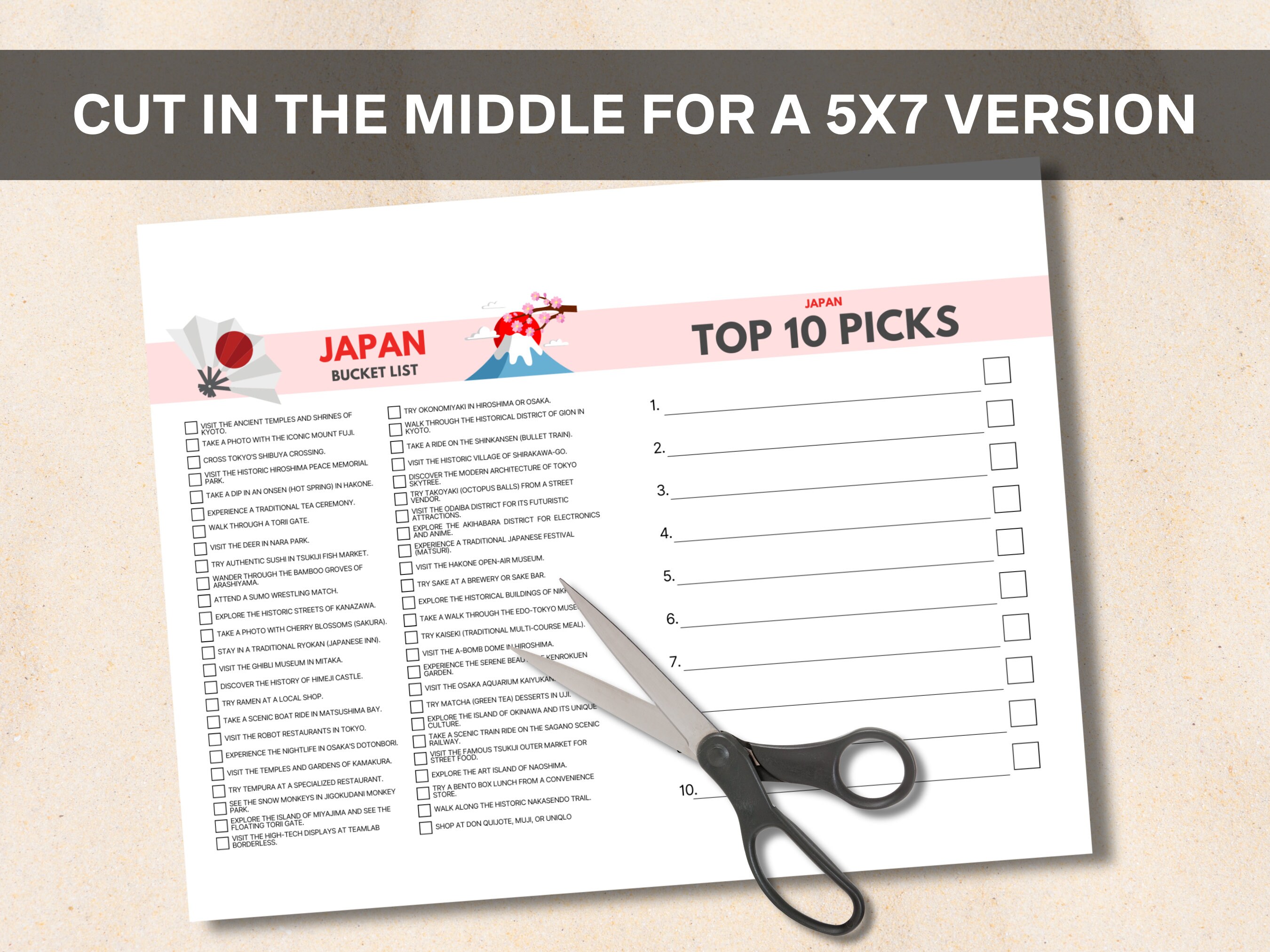 Japan Bucket List Printable Japan Travel Planner Checklist Japan Travel ...