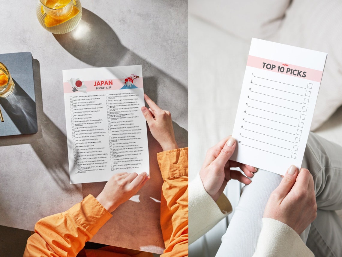 Japan Bucket List Printable Japan Travel Planner Checklist Japan Travel ...