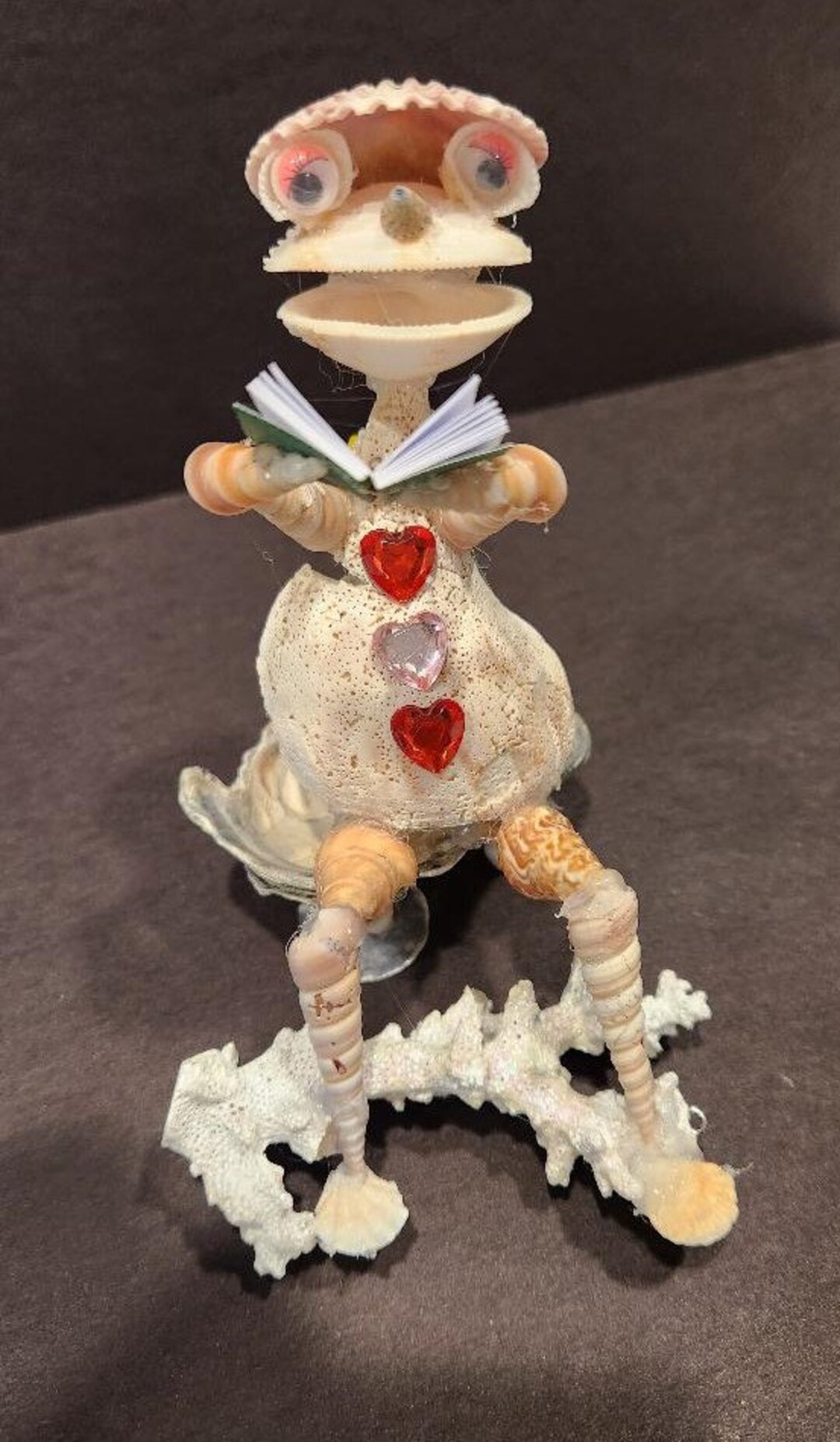 Shell Frog Reading a Book - Etsy