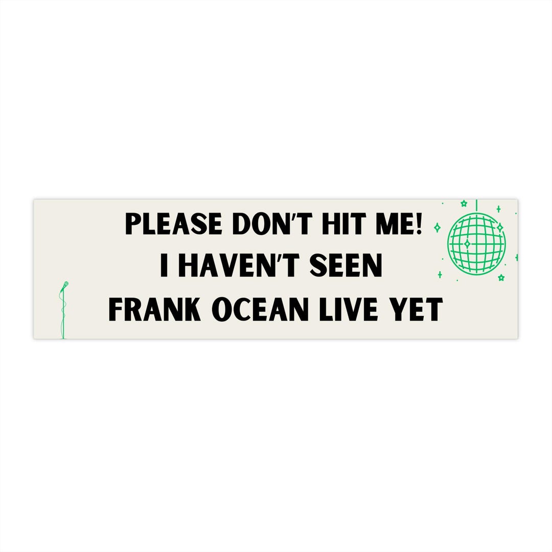 Frank Ocean Bumper Sticker Car Accessory Funny - Etsy