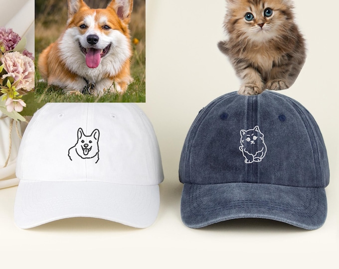 Custom Embroidery Dog Hat Personalized Embroidered Pet Hat Photo and ...