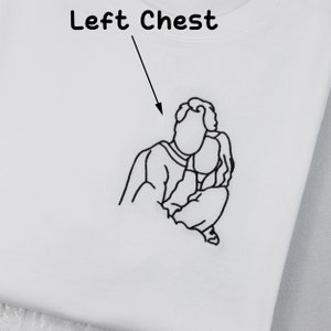 Personalized Embroidered Portrait Shirt-custom Embroidered Tee From ...