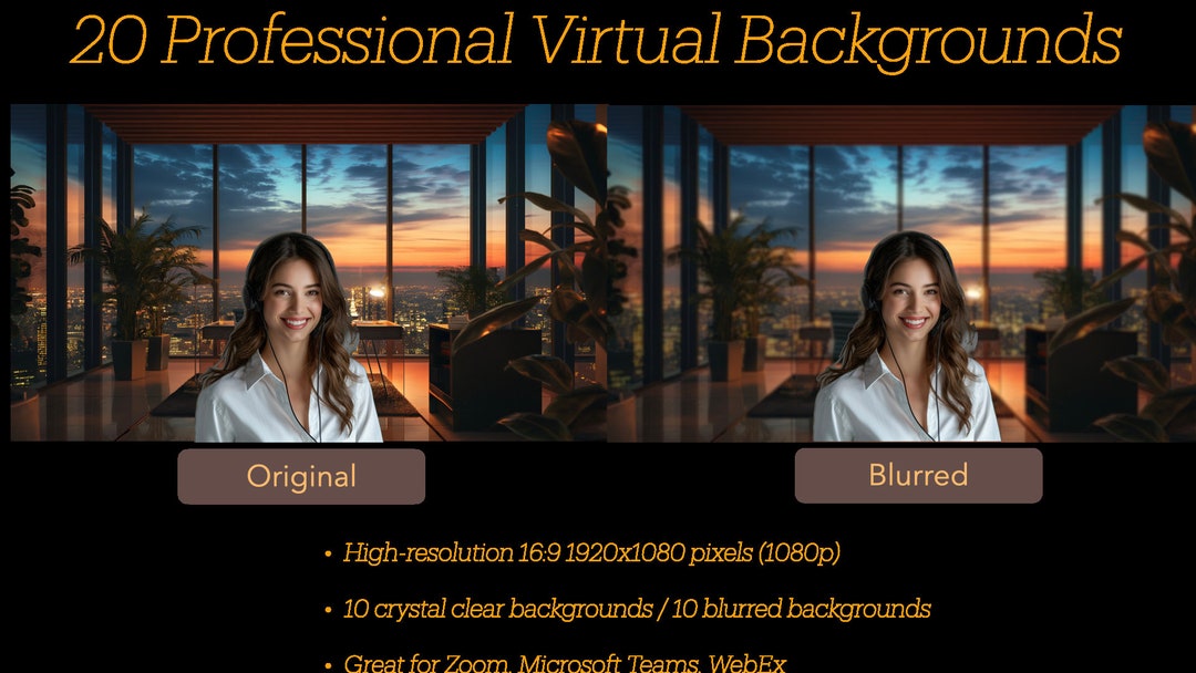 20 Virtual Backgrounds | Corner Office | Zoom Background | Microsoft ...