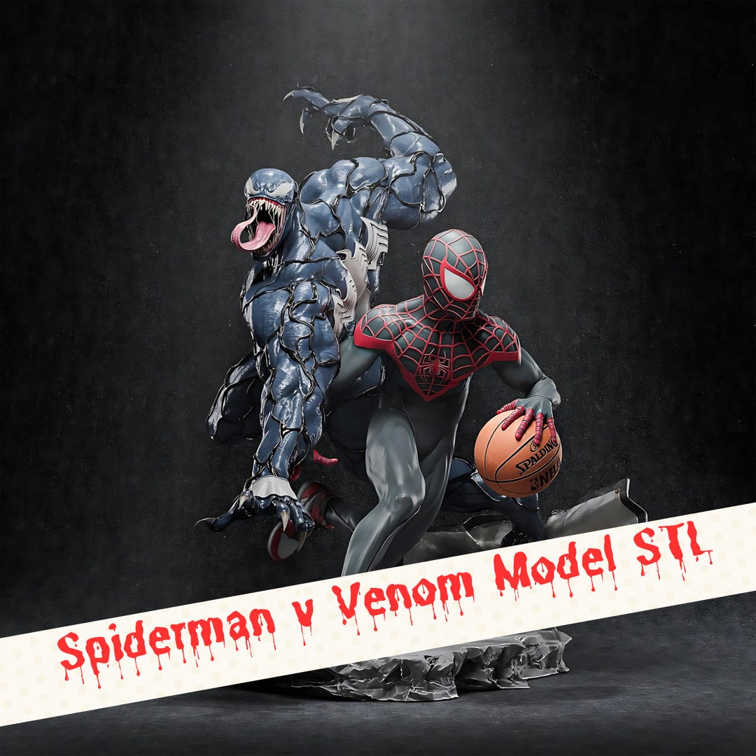 Spiderman V Venom Model STL Files Spiderman Stl Files Diaroma STL Files ...