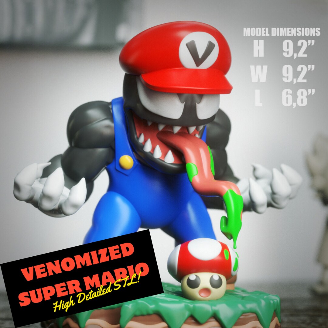 Venomized Super Mario Model STL Files Super Mario Stl Files Diaroma STL ...