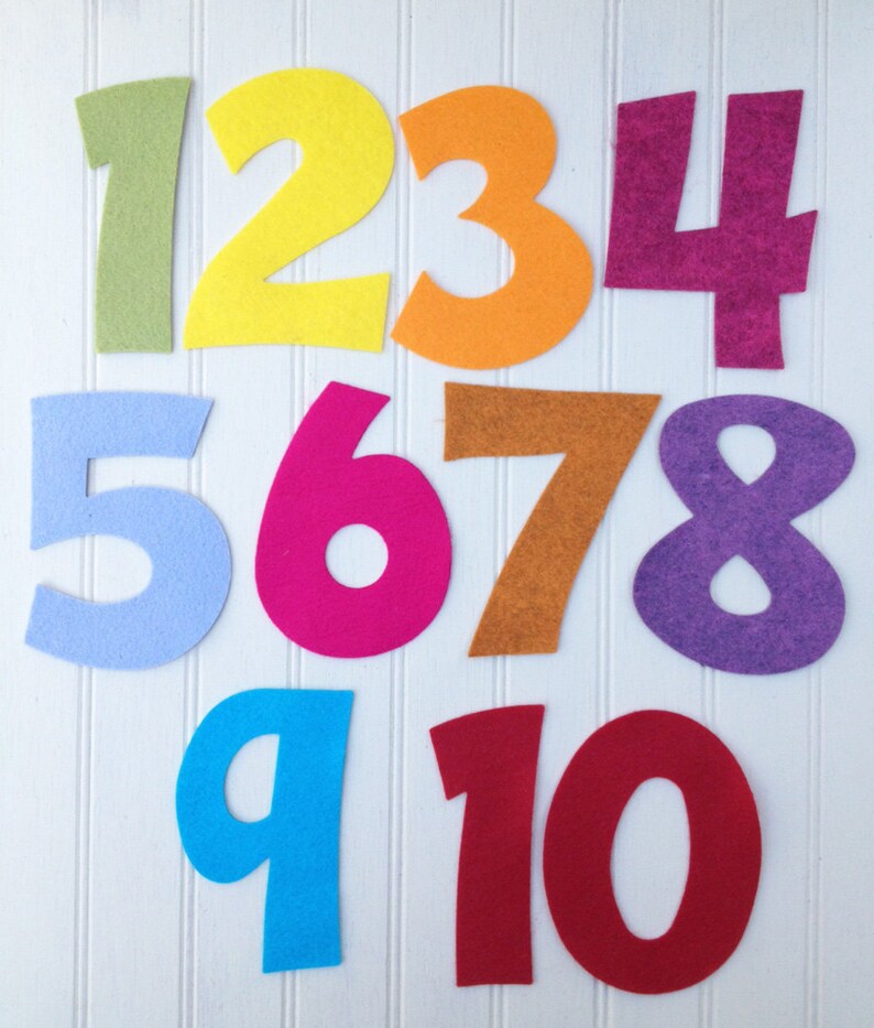 Wool Felt Number Die Cut Set 3 Tall Great for - Etsy