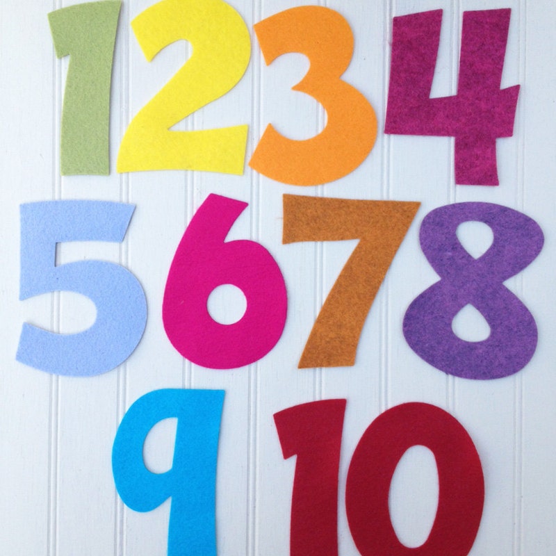 Felt Numbers - Etsy