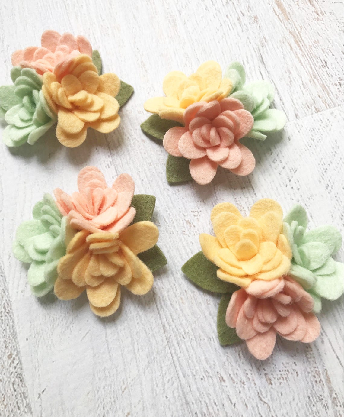 Wool Felt Mum Trios Sweet Mum Collection Blush Pink Pastel - Etsy