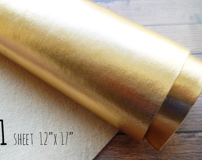 Gold Metallic Felt / Wool Felt Sheets 12x17 Inches / Metallic Felt ...