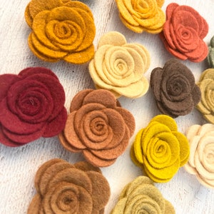 Wool Felt Flowers - Med Posies - Autumn Collection - the Original Wool ...