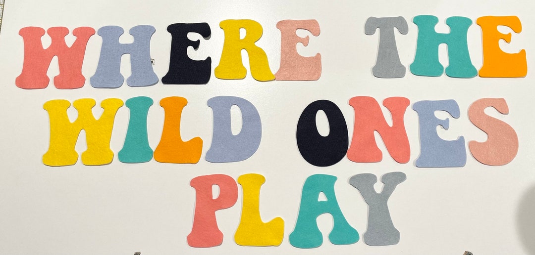 Groovy Font, Alphabet Wool Felt, Wool Felt Letters - 4" Tall - Birthday ...