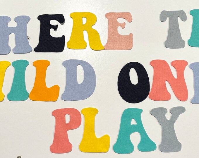 Groovy Font, Alphabet Wool Felt, Wool Felt Letters - 4" Tall - Birthday ...