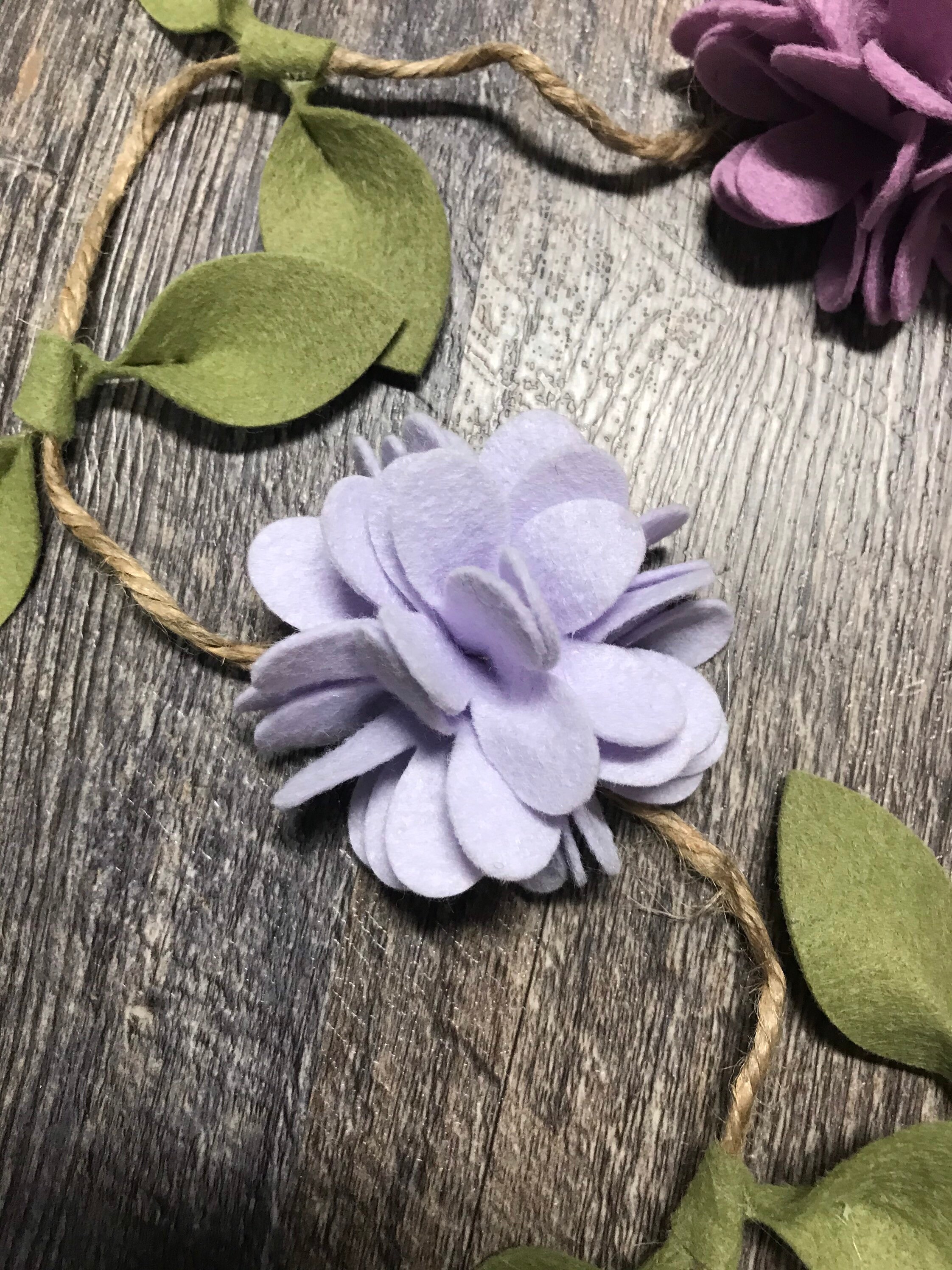Bloom Felt Flower Garland Spring Lavender Wedding Felt | Etsy