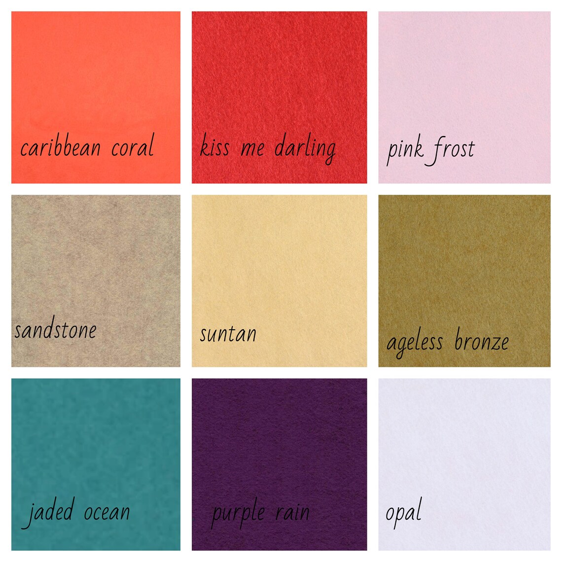 Wool Felt Flowers Med Posies Autumn Collection the - Etsy