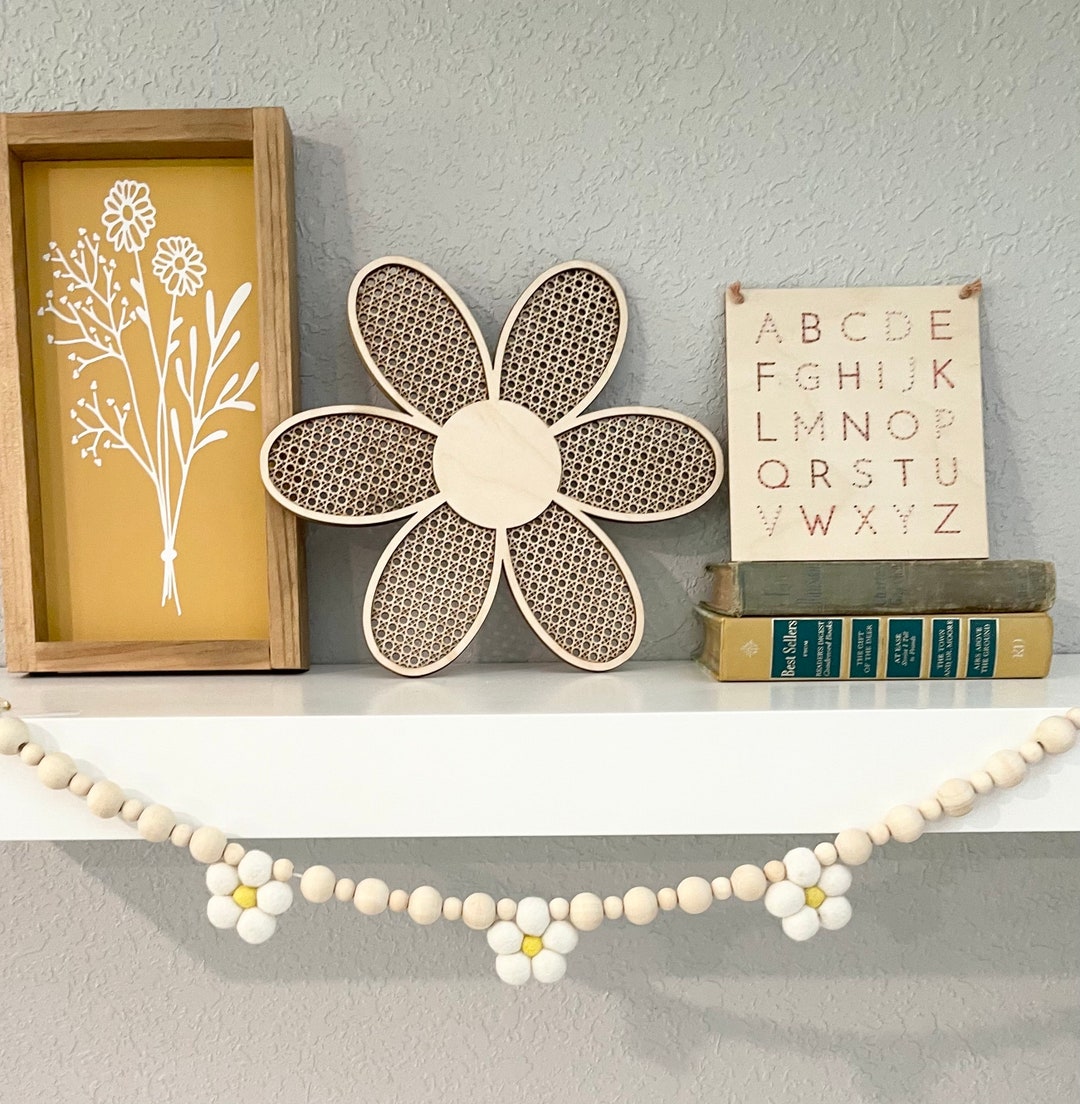 Daisy Garland-baby Shower-daisy Birthday Party-felt Daisy-boho ...