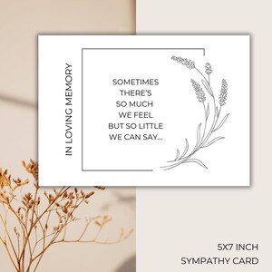 Thoughtful Sympathy Poem Card | Celebrating Memories | Heartfelt Grief ...