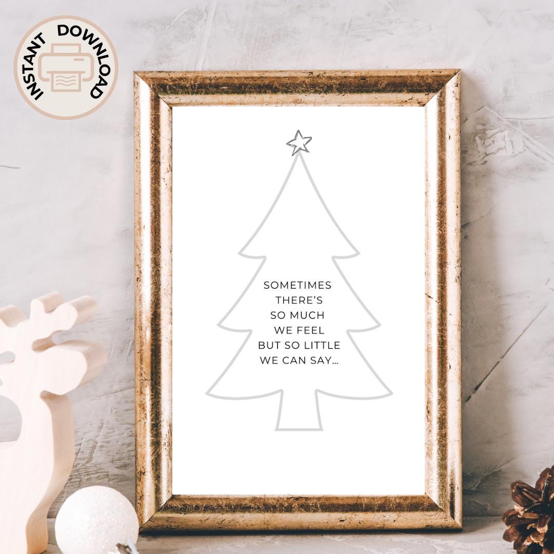 Christmas Condolence Card – Minimalist Sympathy Card for Holiday Loss ...