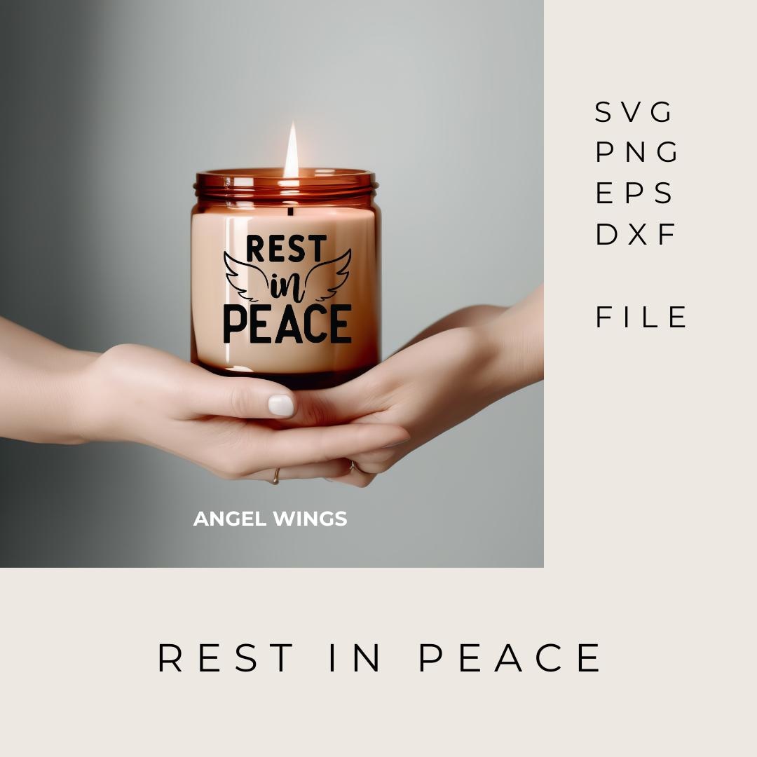 REST IN PEACE Graphic | Rest in Peace Angels Wings Svg | Remembrance ...