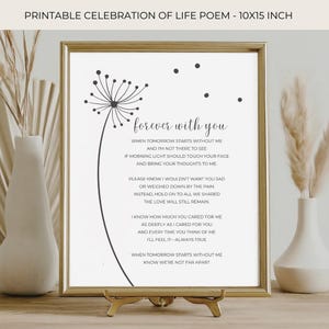 FOREVER WITH YOU Funeral Poem | Remembrance | in Loving Memory Digital ...