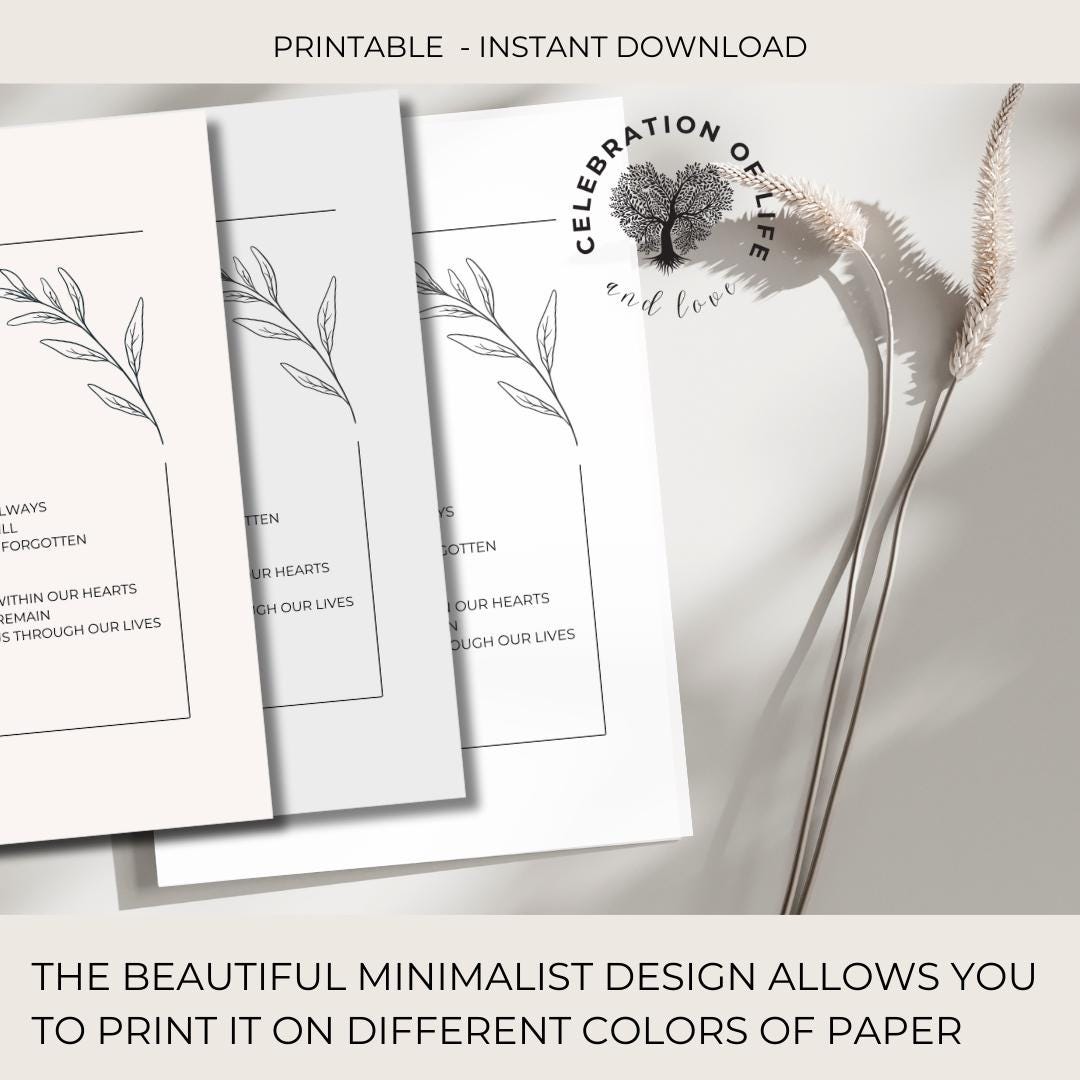 Poem for Funeral Memorial Service Keepsake Funeral Poster Until We Meet ...