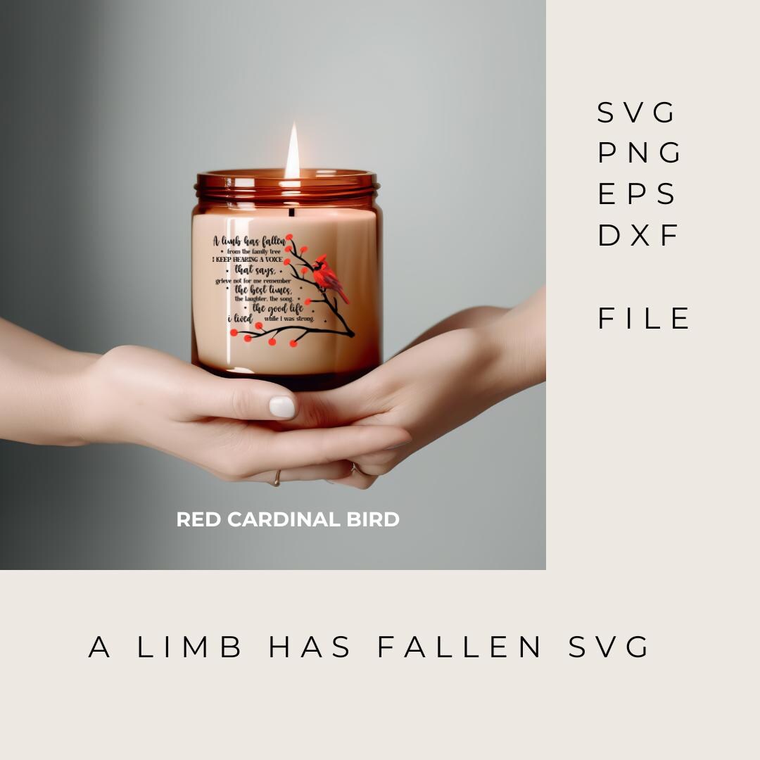 A Limb Has Fallen SVG | Red Cardinal SVG File | Memorial Svg ...