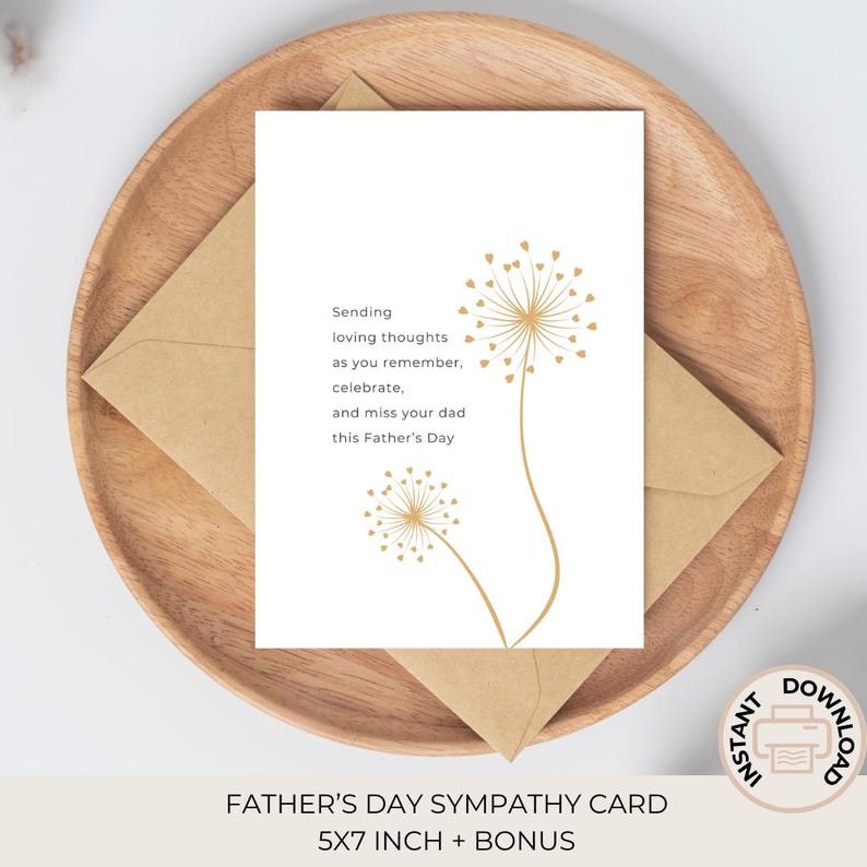 Fathers Day Without Dad Card | Celebration of Life | Grief and Loss ...