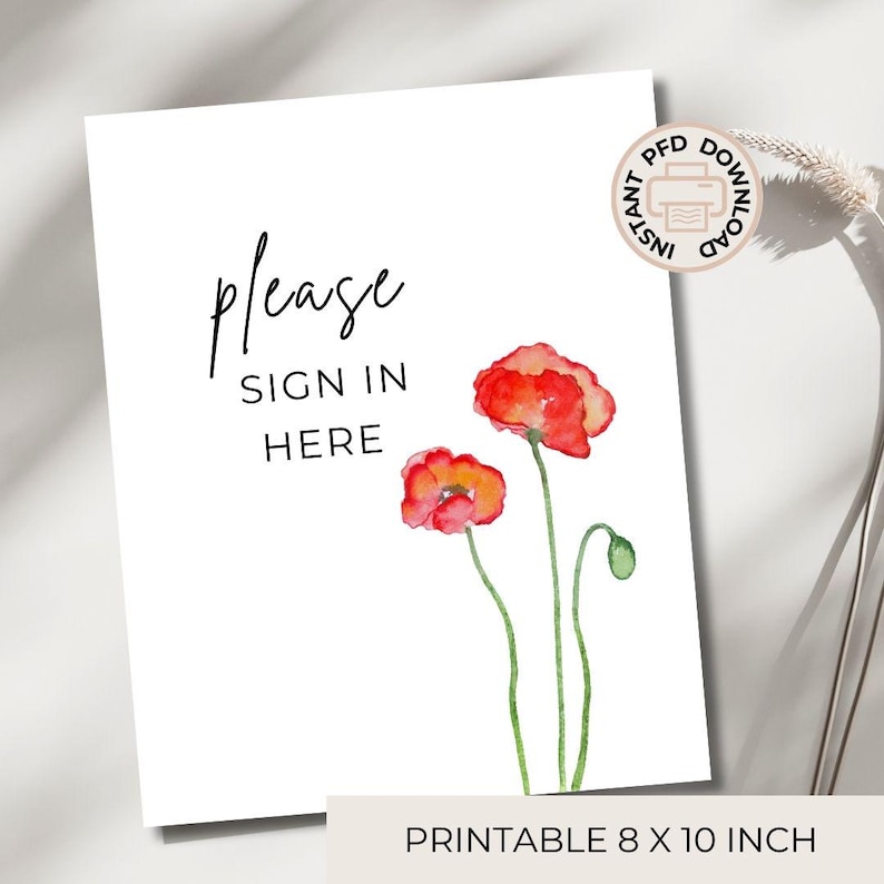 Please Sign in Here Sign | Celebration of Life | Modern Minimalist ...