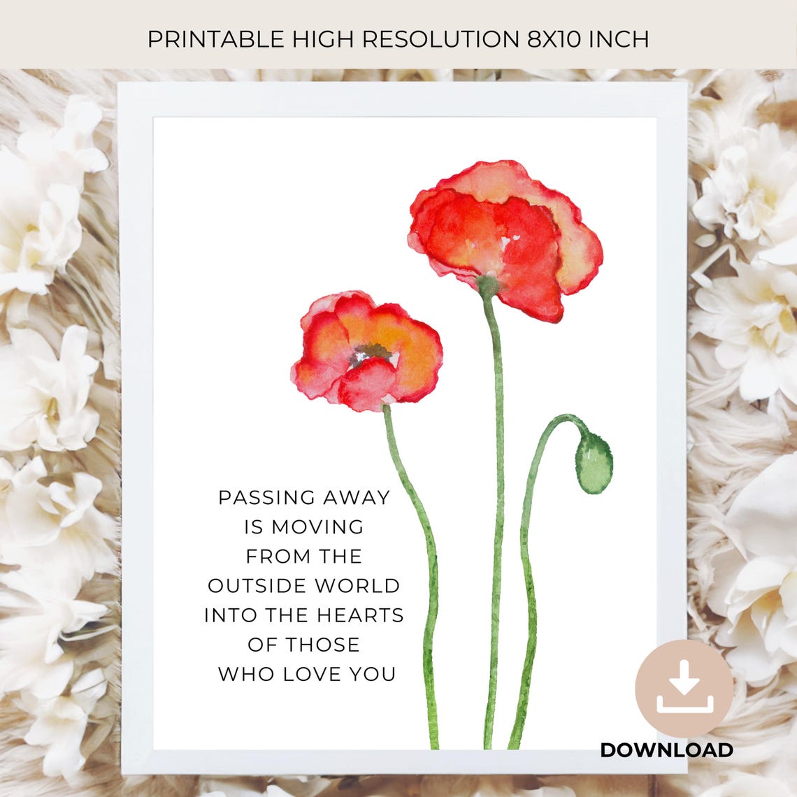Funeral Poem Printable | in Loving Memory | Spiritual Poem | Grief ...