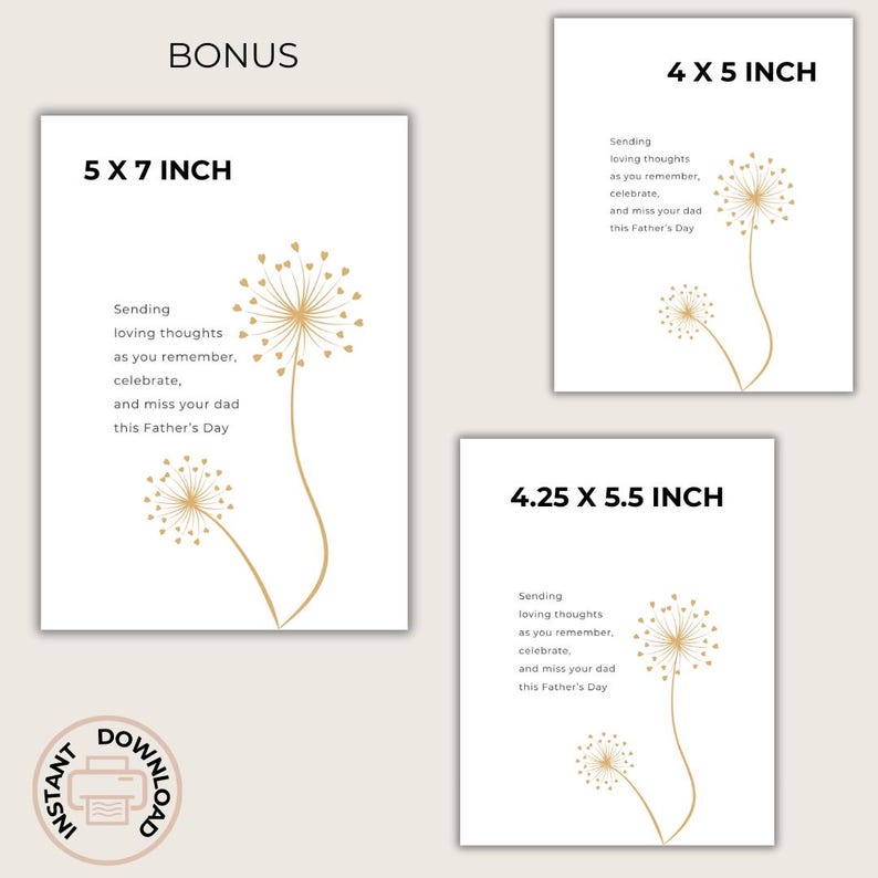 Fathers Day Without Dad Card | Celebration of Life | Grief and Loss ...