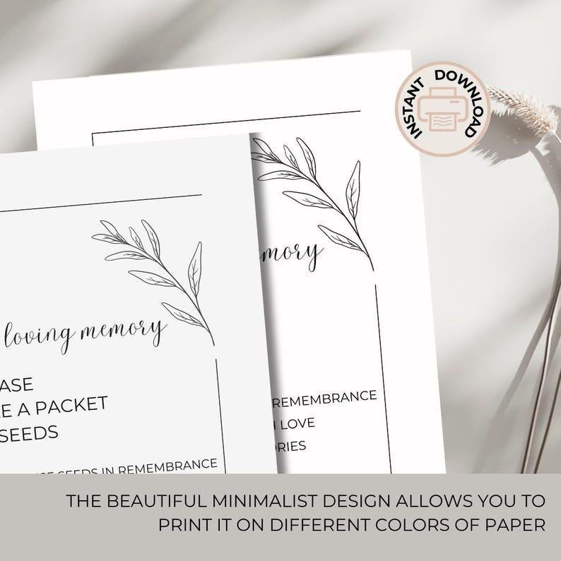 Plant These Seeds in Loving Memory Sign | Please Take A Packet of Seeds ...
