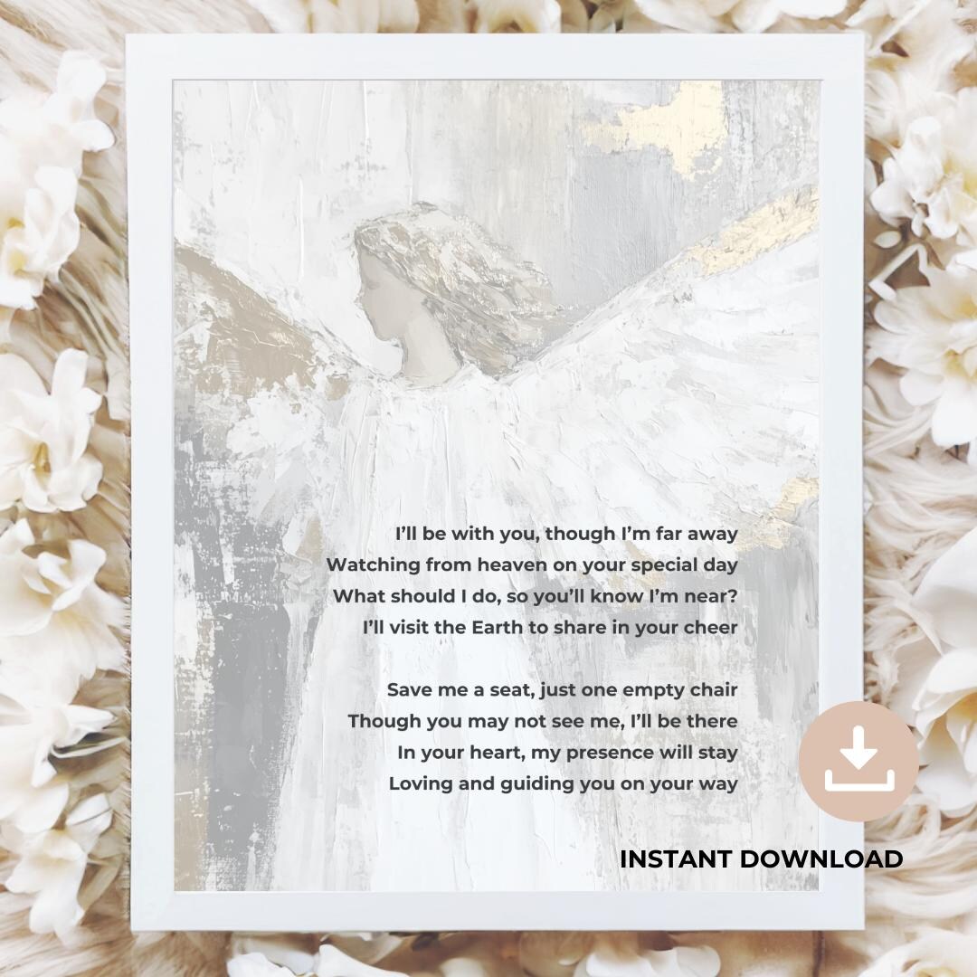 Reserved Wedding Sign POEM | Wedding Memorial Poem Printable ...