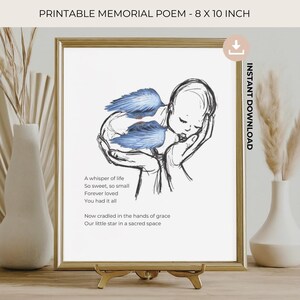 Angel Baby Art PDF | Remembrance Angel Baby | Baby Funeral Poem | Baby ...
