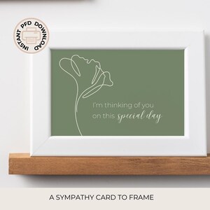 Minimalist Sympathy Card for Holiday Loss | Grief Card for Remembering ...