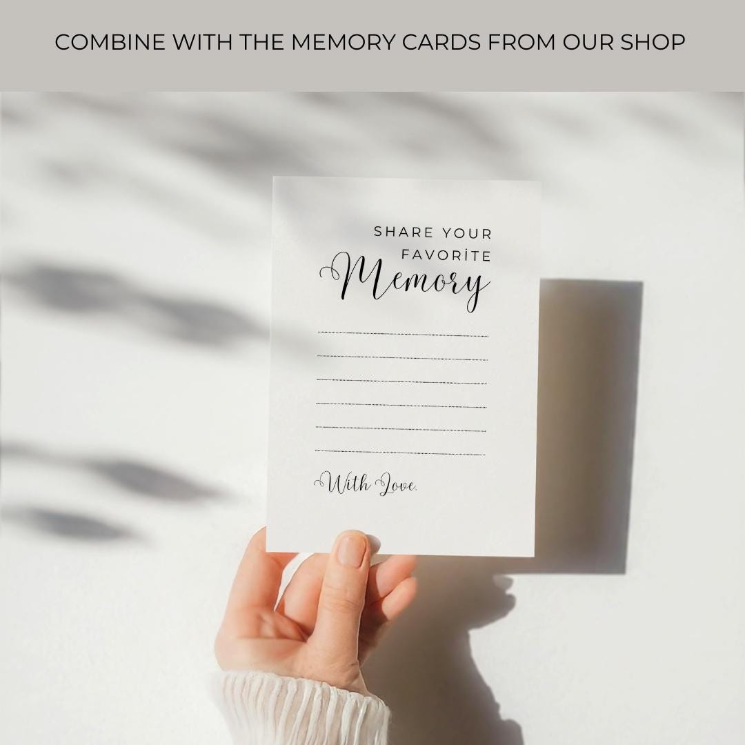 Funeral MEMORY JAR Table Sign | Minimalist Memorial Table Sign ...