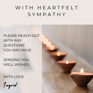 Minimalist Sympathy Card for Holiday Loss | Grief Card for Remembering ...