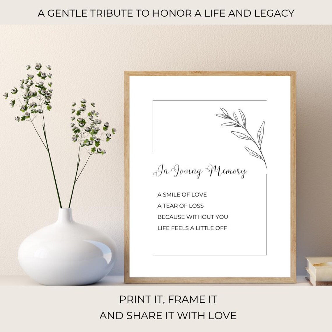 A Smile of Love A Tear of Loss Funeral Poem | in Loving Memory Poem ...