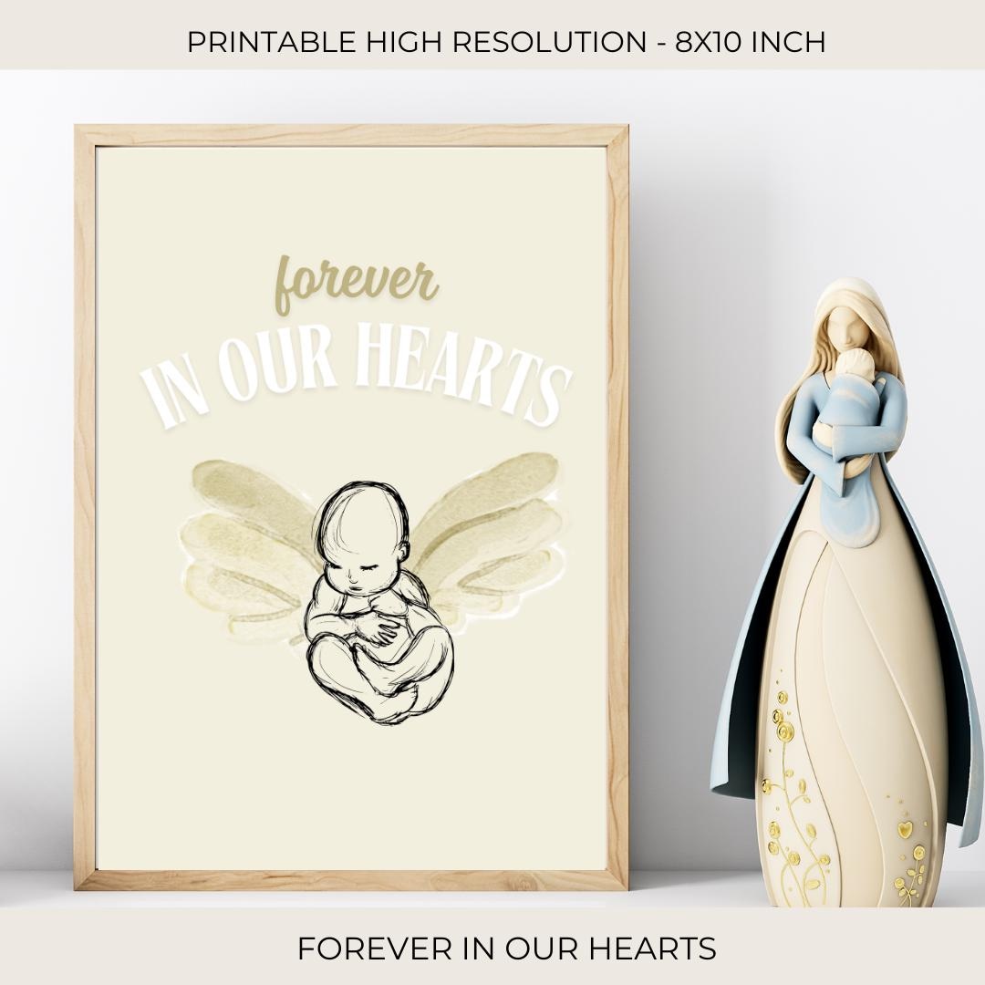 Angel Baby Remembrance Art | Miscarriage Keepsake (digital Download) - Etsy