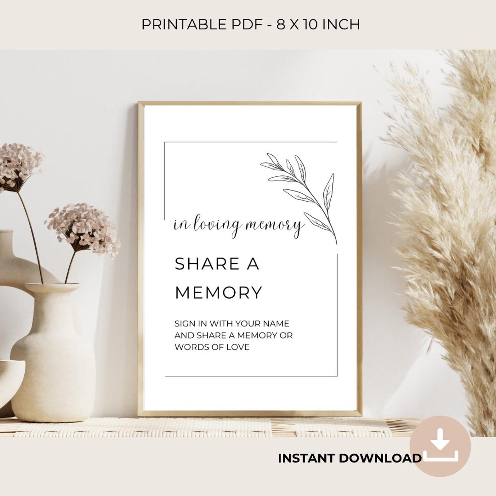 Funeral Share A Memory Memorial Service | Funeral Guest Book Sign ...