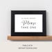 PLEASE TAKE ONE in Loving Memory Sign | Minimalist Memorial Table Sign ...