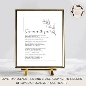 FOREVER WITH YOU Funeral Poem | Remembrance | in Loving Memory Digital ...