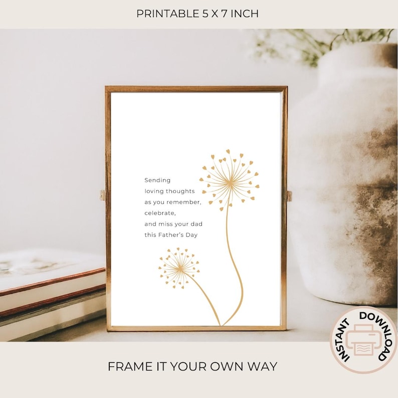 Fathers Day Without Dad Card | Celebration of Life | Grief and Loss ...
