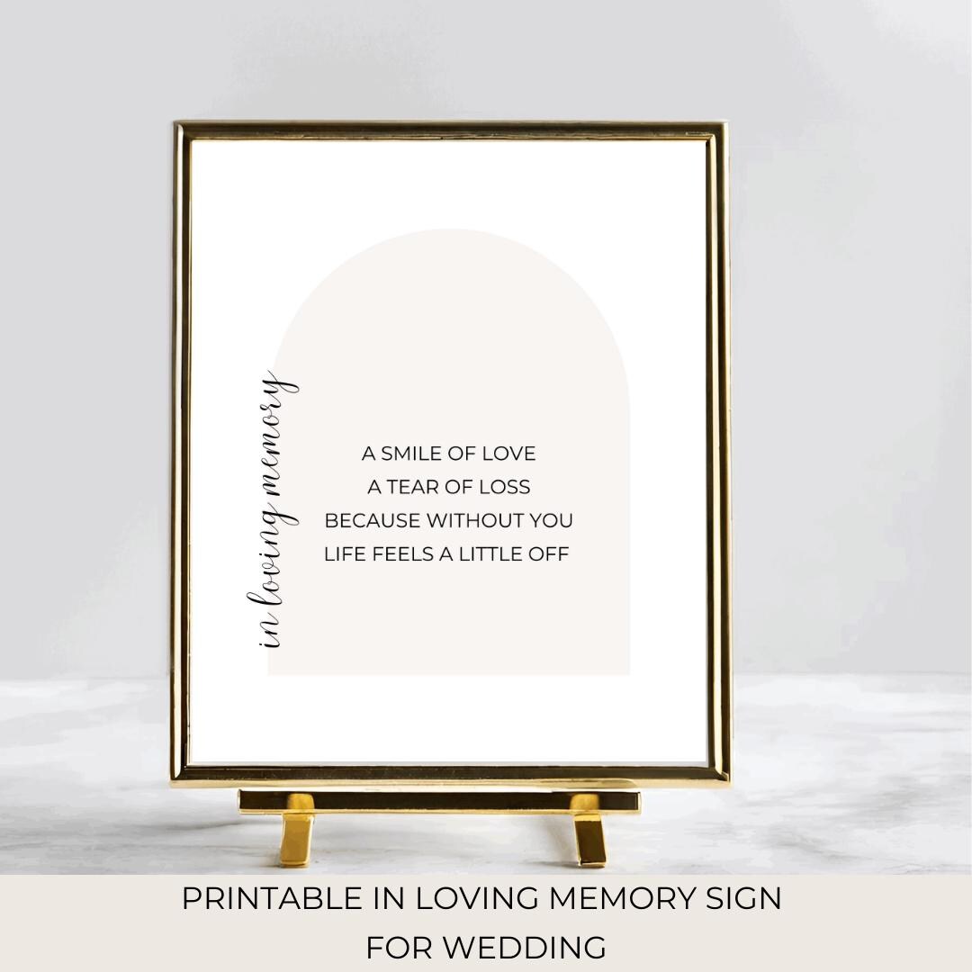 A Smile of Love A Tear of Loss Funeral Poem | Verse for Celebration of ...